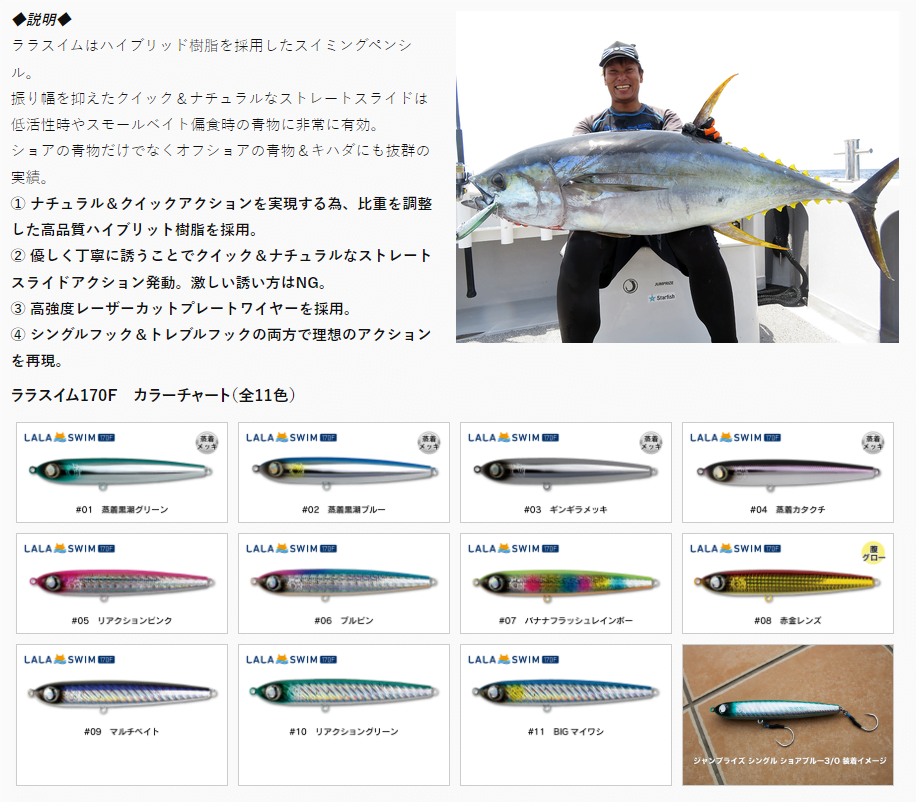 Jumprize LALA SWIM 170F - El Nino Lure 官網